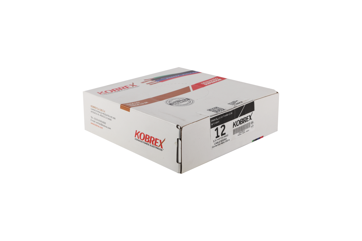 CABLE THW CALIBRE 12 NEGRO KOBREX - Eléctrica Jomy